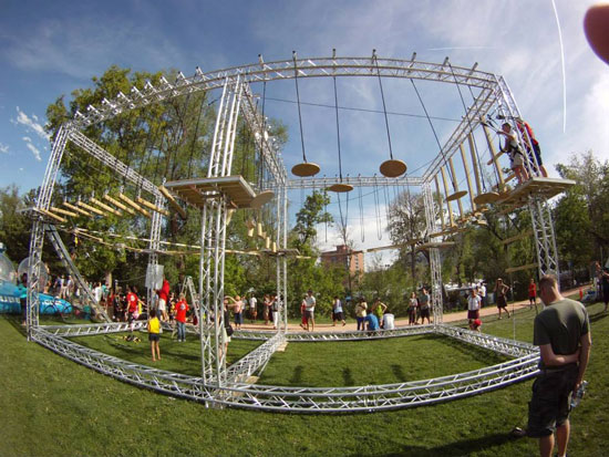 Airbound Uses TRUSST To Build Monstrous Mobile Rope Course - CHAUVET DJ